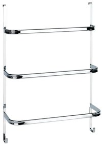 Stříbrný samodržící věšák na ručníky Wenko Towel Holder Chrome, 21 x 54 cm