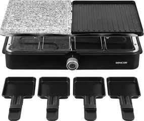 SENCOR SBG 0260BK černá / Rakletovací gril / 1400 W / 8 pánviček + 8 š