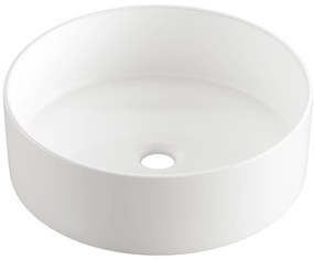 Invena Limnos, kulaté umyvadlo na desku 36x36x13 cm, bílá, INV-CE-59-001-W