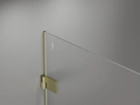Mexen Lunar-B sprchové dveře otočné levé 85 cm, transparentní, zlaté kartáčované - 832-085-000-55-00-L