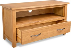 TV stolek 90 x 35 x 48 cm masivní dubové dřevo 244466