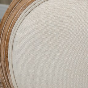 HOMCOM Jídelní židle Kuchyňská židle s imitací lnu, Jídelní židle, Křeslo s opěradlem, Dřevěné nohy, Čalouněná židle do 150 kg, pro Obývací pokoj, Ku…