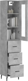 Skříň highboard betonově šedá 34,5x34x180 cm kompozitní dřevo 3199253