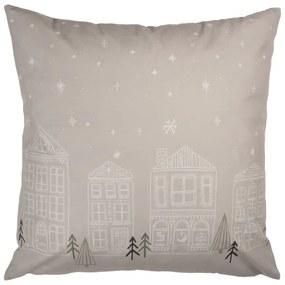 Béžový povlak na polštář Amsterdam Christmas - 45*45 cm
