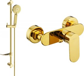 Mexen Milo DF40 sprchová baterie se sprchovou sadou, zlatá - 7134R40-50