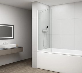 Polysan Polysan, FISA vanová zástěna 700x1500mm, mm, bílá mat, čiré sklo, FS1072-W