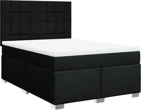 Box spring postel s matrací černá 160x200 cm textil 3290541