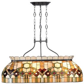 Závěsná lampa nad stůl Tiffany ART DECO Clayre &amp; Eef 5LL-5286