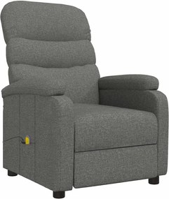Masážní křeslo tmavě šedé textil 321227