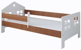 BabyBeds Dětská postel POLA Velikost postele: 180x80 cm, Barevné provedení: Ořech, Úložný prostor: Ne, bez úložného prostoru Bílá