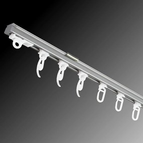 URBÁNEK Záclonové kolejnice AL080 alu - 200 cm, Standard + šnek