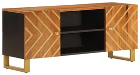 vidaXL TV skříňka hnědá a černá 105 x 33,5 x 46 cm masivní mangovník
