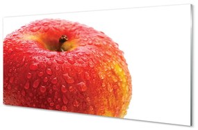 akrylový obraz Kapičky vody na jablko 100x50 cm