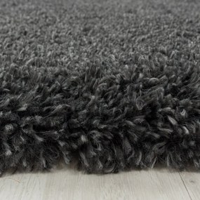 Vopi | Kusový koberec Fluffy shaggy 3500 grey - Kruh průměr 200 cm
