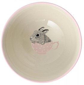 Keramická mistička Baby Bunny Mauve, fialová barva, krémová barva, keramika