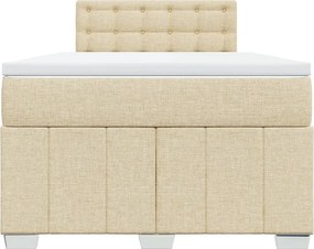 Box spring postel s matrací krémová 120x190 cm textil 3289326