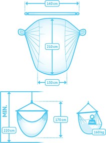 Houpací sedačka La Siesta Domingo Kingsize Caribic toucan