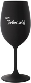 PAN DOKONALÝ - černá sklenice na víno 350 ml