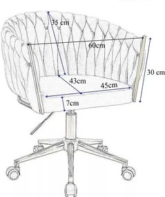 LuxuryForm DESIGN Židle NORDEN VELUR na černém kříži - žlutá