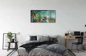 Obraz na skle Art setkání u jezera 100x50 cm