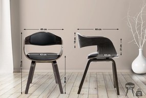 Konferenční židle Kingston umělá kůže – černá/šedá