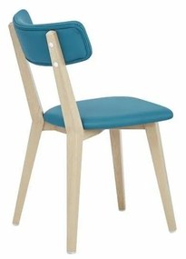 DKD Home Decor Jídelní židle Přírodní, Modrá 51 x 46 x 76 cm