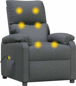 Masážní křeslo tmavě šedé textil 322457