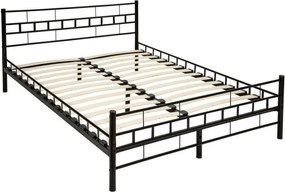 Postel, černá, 180x200, TAJGI Kondela 0000264382