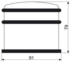 Dveřní zarážka RK.ZAR.017, nerez