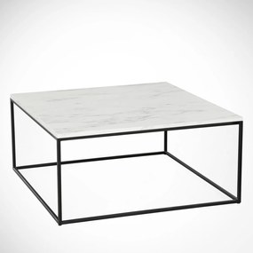 Hanah Home Konferenční stolek Poly - Marmo, Bílá, Černá