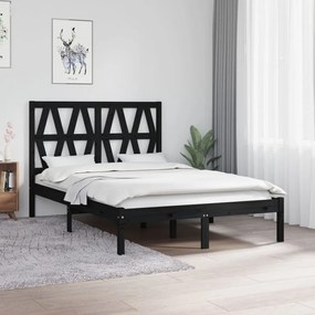 Rám postele černý masivní borovice 120 x 190 cm Small Double,  3103972 HangarStore.cz