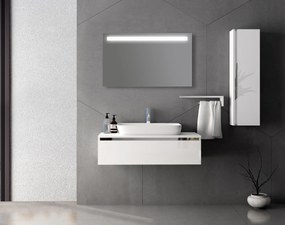 Amirro Zrcadlo na zeď chodbu do pokoje ložnice předsíně koupelny LUNA - 100 x 60 cm s LED podsvíceným pruhem 902-029