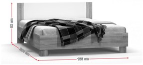 Manželská postel 160 cm Marlon (borovice anderson + dub) (s roštem). 1000609
