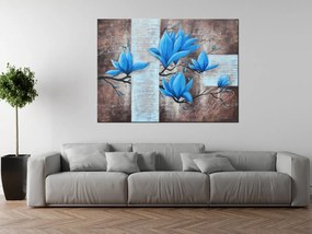 Gario Ručně malovaný obraz Nádherná modrá magnolie Rozměry: 120 x 80 cm