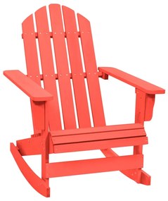 Zahradní houpací křeslo Adirondack masivní jedle červené 315883