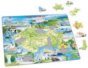 Larsen Vzdělávací puzzle Česká republika Památky 78 dílků