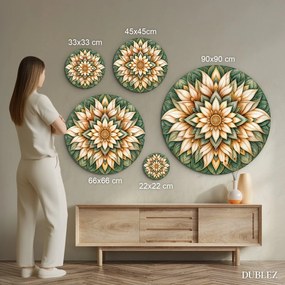 DUBLEZ | Květinová mandala - Srdce džungle | UV tisk, Premium
