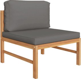 3dílná zahradní sedací souprava tmavě šedé podušky teak 316115