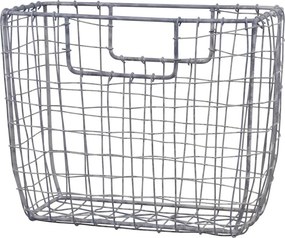 Zinkový antik drátěný košík Fil de fer Basket M - 26*10*20cm