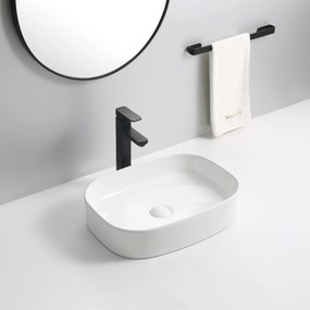 Erga Nancy, umyvadlo na desku 510x370x120 mm, bílá lesklá, ERG-V03-9611-WH