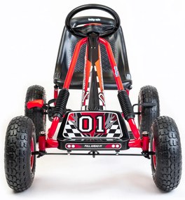 Dětská šlapací motokára Go-kart Baby Mix Razor červená
