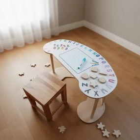 Multifunkční Montessori houpačka a edukační stolek 4v1 - abeceda