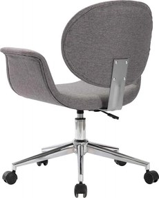 Otočná jídelní židle šedá textil 287395