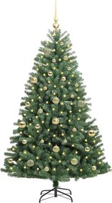 Umělý Skládací Vánoční Strom Zelená 150 cm PVC a kov 3395482