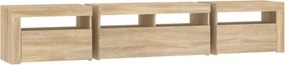 TV skříňka s LED osvětlením dub sonoma 210 x 35 x 40 cm 3152732