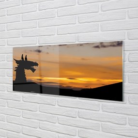 akrylový obraz Slunce oblohu drak 120x60 cm