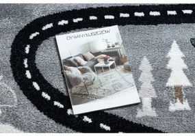 Dywany Luszczow Dětský kusový koberec FUN Route, ulice, zvířata šedá Rozměr koberce: 80 x 150 cm