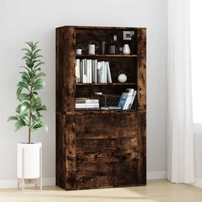 Skříň highboard kouřový dub kompozitní dřevo 3185396
