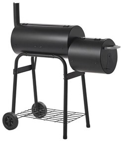 2v1 BBQ gril a smoker na drěvěné uhlí