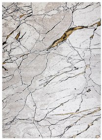 Dywany Łuszczów, Kusový koberec Gloss 529A 53 3D mramor ivory/beige, 180x270, béžová, kancelář
